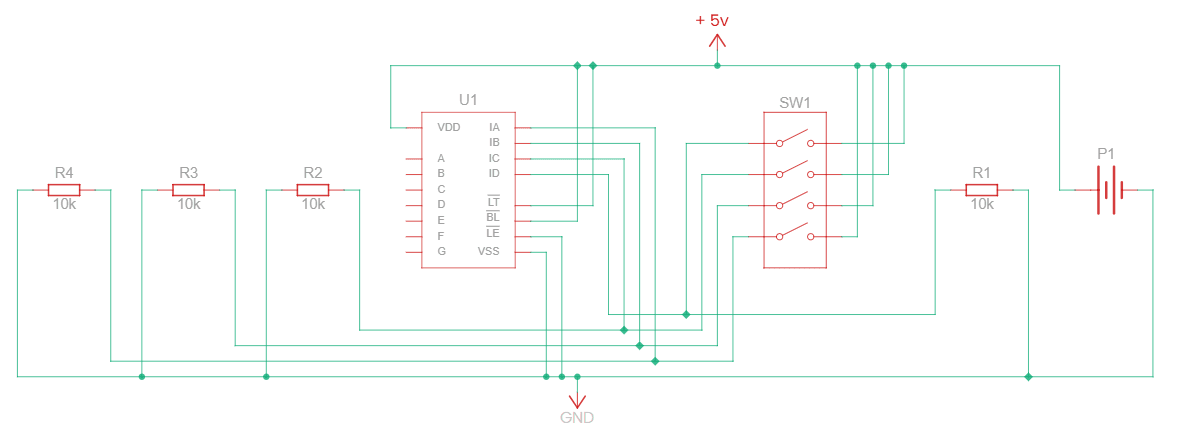 Decodificador BCD a 7 Segmentos con CD4511